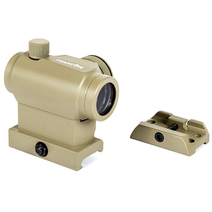 Phantom – Red/Green Dot – QD Low And High Mount (tan) - Schietspullen.nl